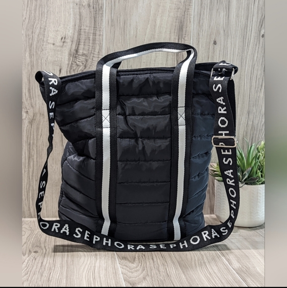 Sephora | Bags | Sephora Exclusive Black Puffer Tote Bag | Poshmark